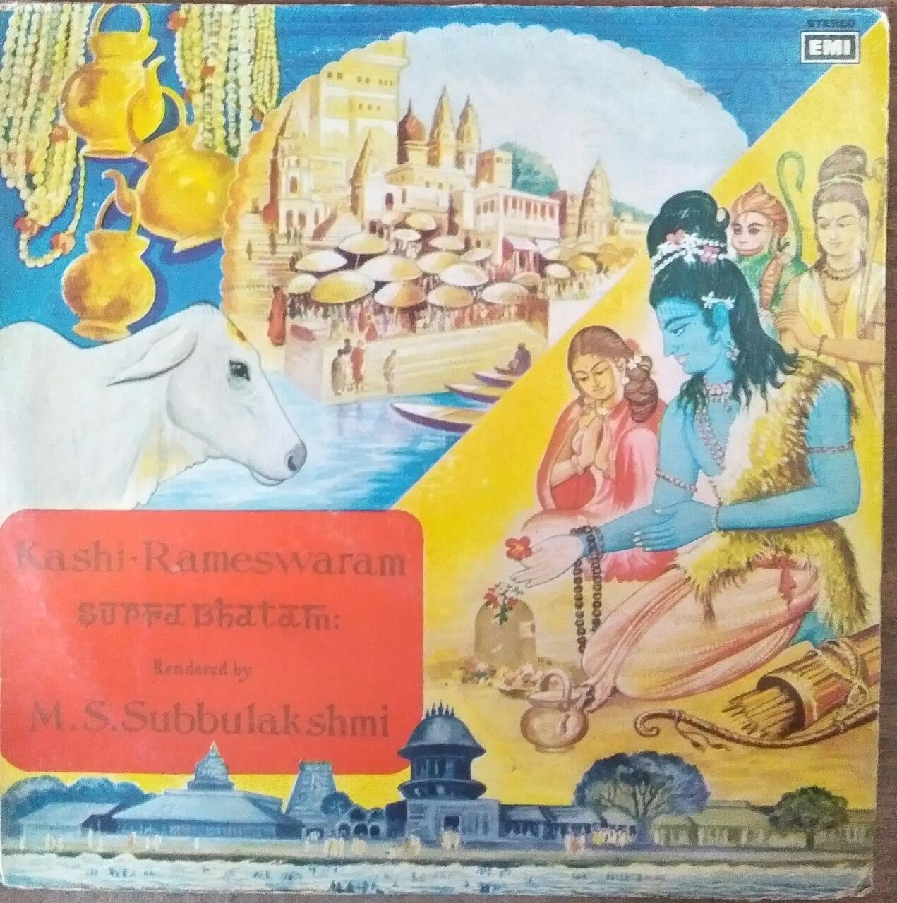 Kashi Rameshwaram Suprabatham LP Vinyl Record by MS Subbulakshmi ...