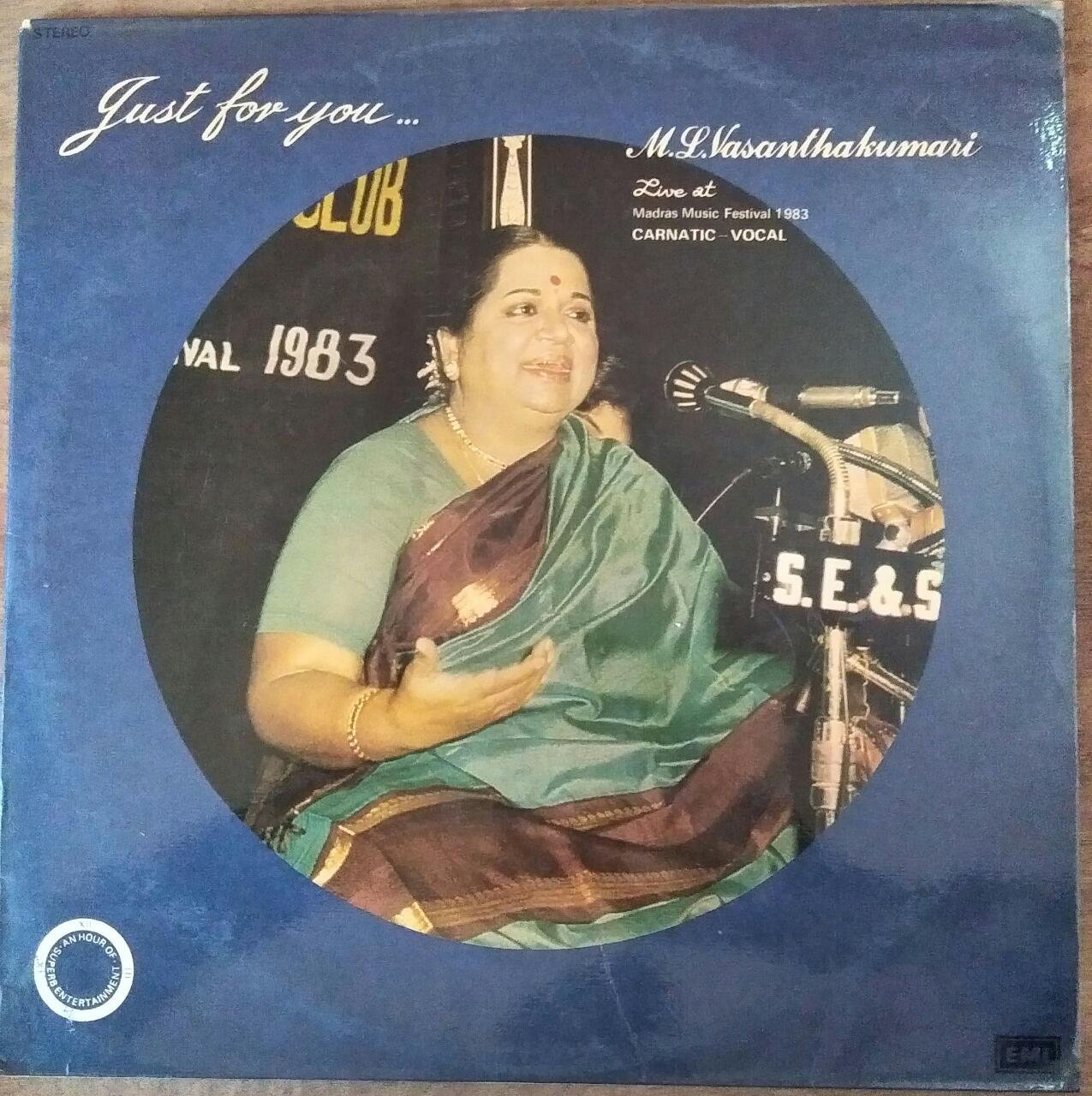 Live in Concert Classical LP Vinyl Record by ML Vasanthakumari - MOSSYMART