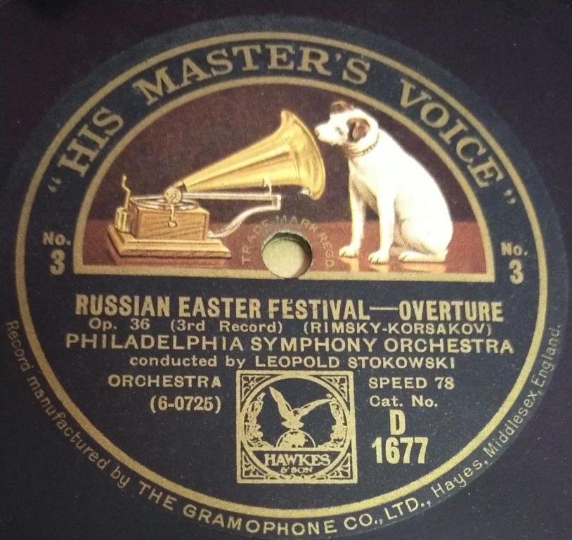 Russian Easter Festival-Overture Philadelphia Symphony Orchestra 78 RPM ...
