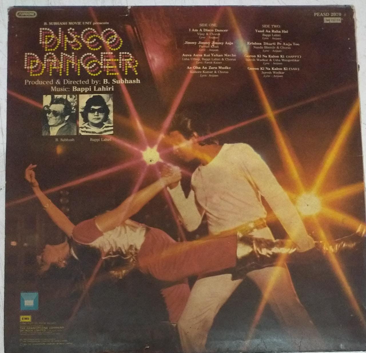 Disco Dancer Hindi Film LP Vinyl Record by Bappi Lahiri - MOSSYMART