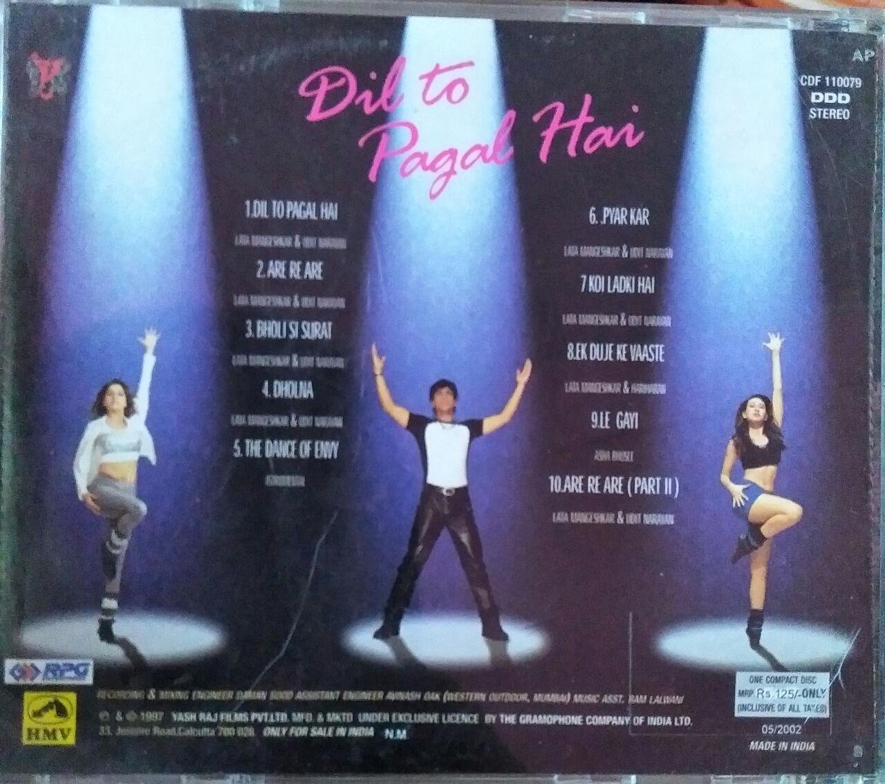 Dil To Pagal Hai - Hindi Audio CD by Anu Malik - MOSSYMART