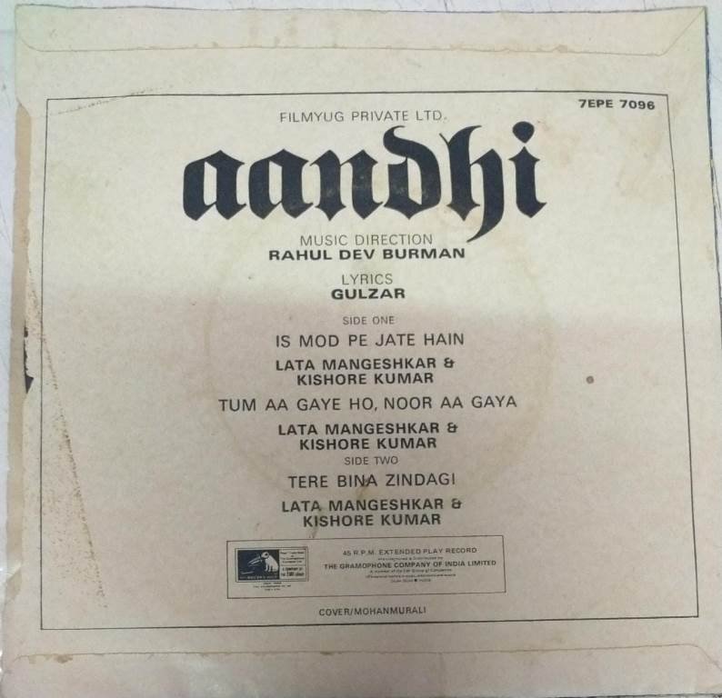 Aandhi Hindi Film EP Vinyl Record by R D Burman - MOSSYMART