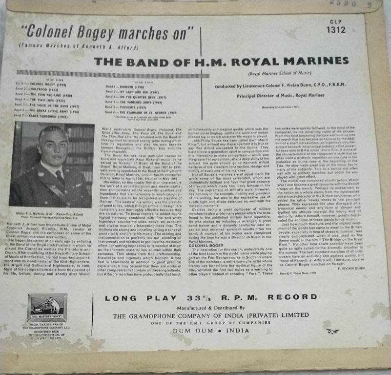 Colonel Bogey Marches On English -Western Album LP Vinyl Record - MOSSYMART