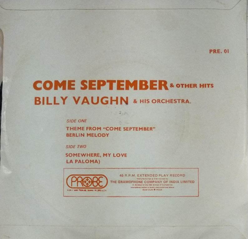 Come September English EP Vinyl Record - MOSSYMART