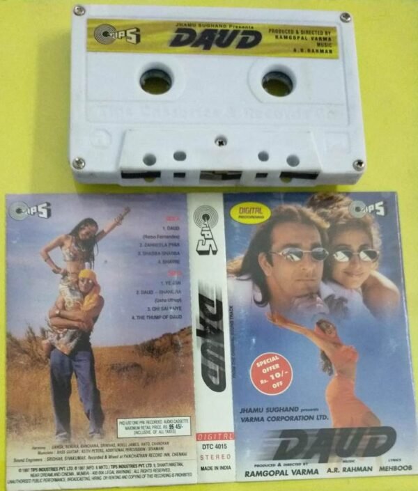 Daud Hindi Film Audio Cassette by AR Rahman - MOSSYMART