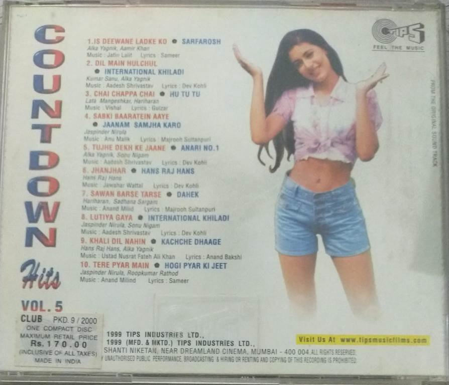 Countdown Hits Vol 5 Hindi Audio CD - MOSSYMART
