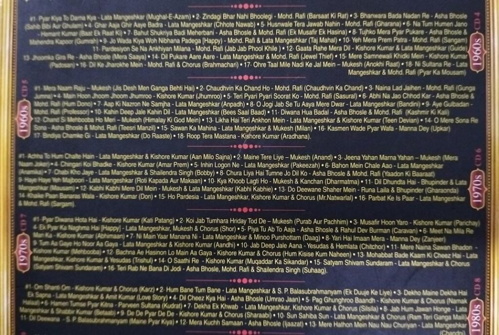 History of Indian Film Music Audio CD ( 10 CD pack with booklet ...