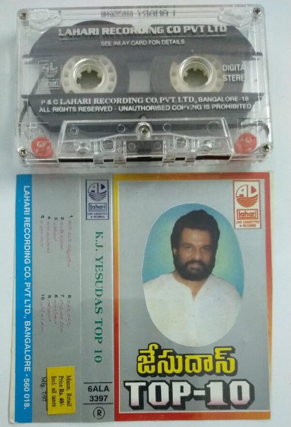 K J Jesudas Top 10 Telugu film hits Audio cassette - MOSSYMART