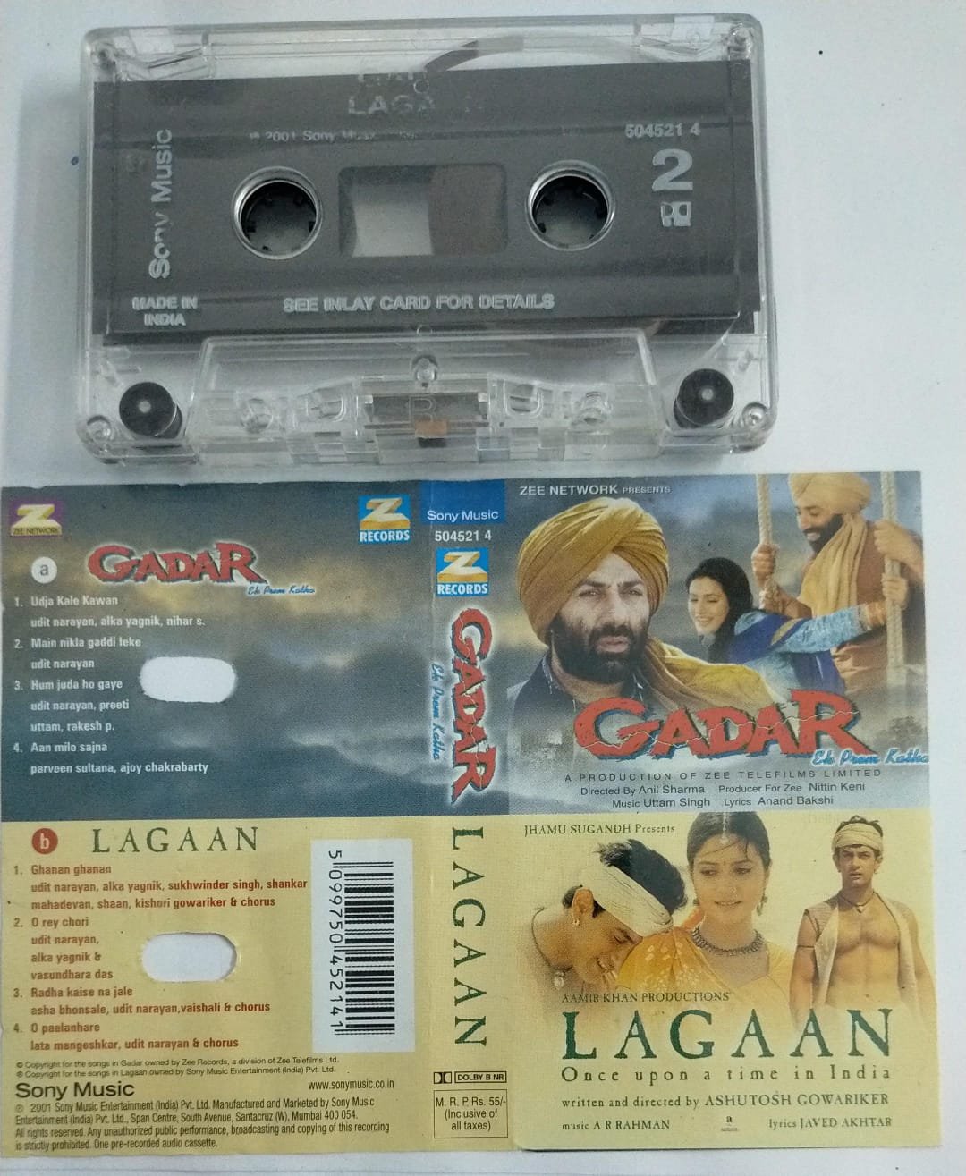 Gadar - Lagaan Hindi Film Audio Cassette by AR Rahman - MOSSYMART