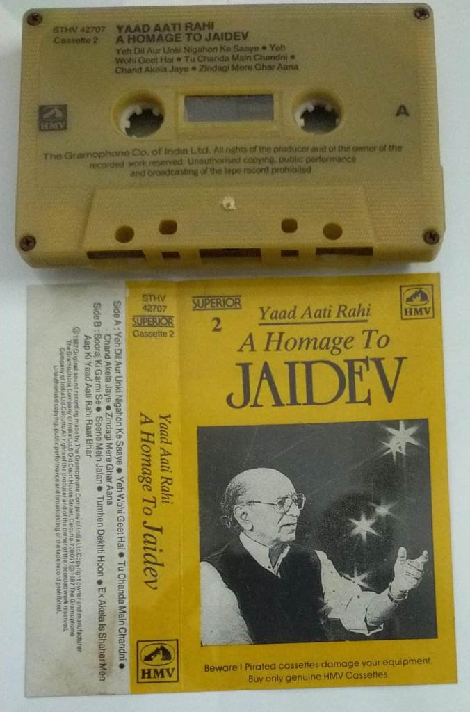 A Homage to Jaidev Hindi Film songs Audio Cassette - MOSSYMART