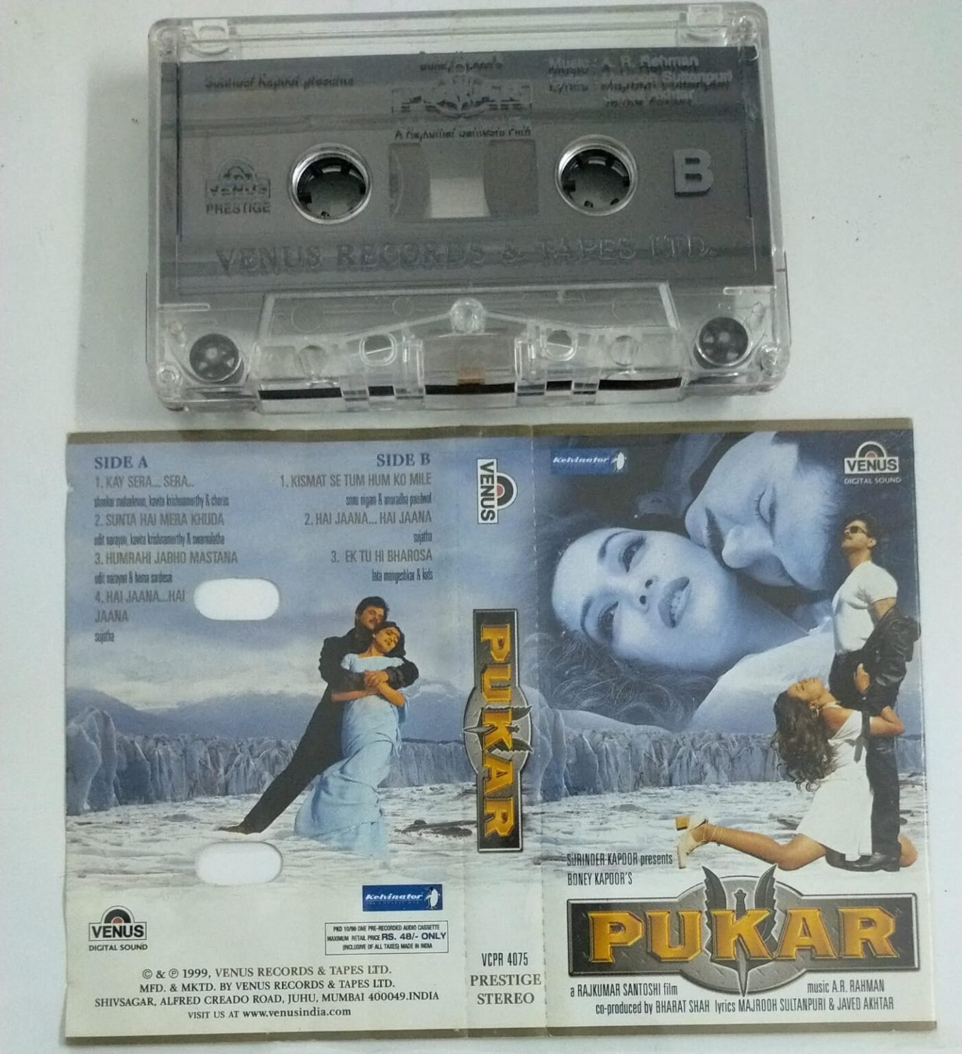 Pukar Hindi Audio Cassette by AR Rahman - MOSSYMART