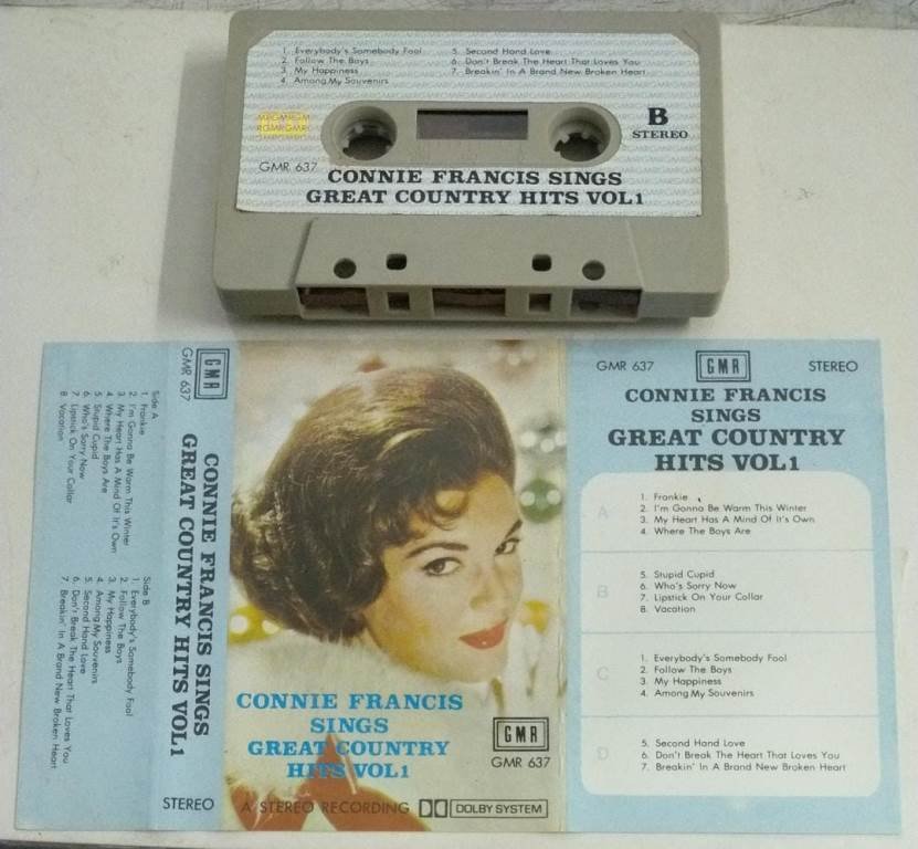 Connie Francies Sings Great Country Hits Vol 1 English Audio Cassette ...