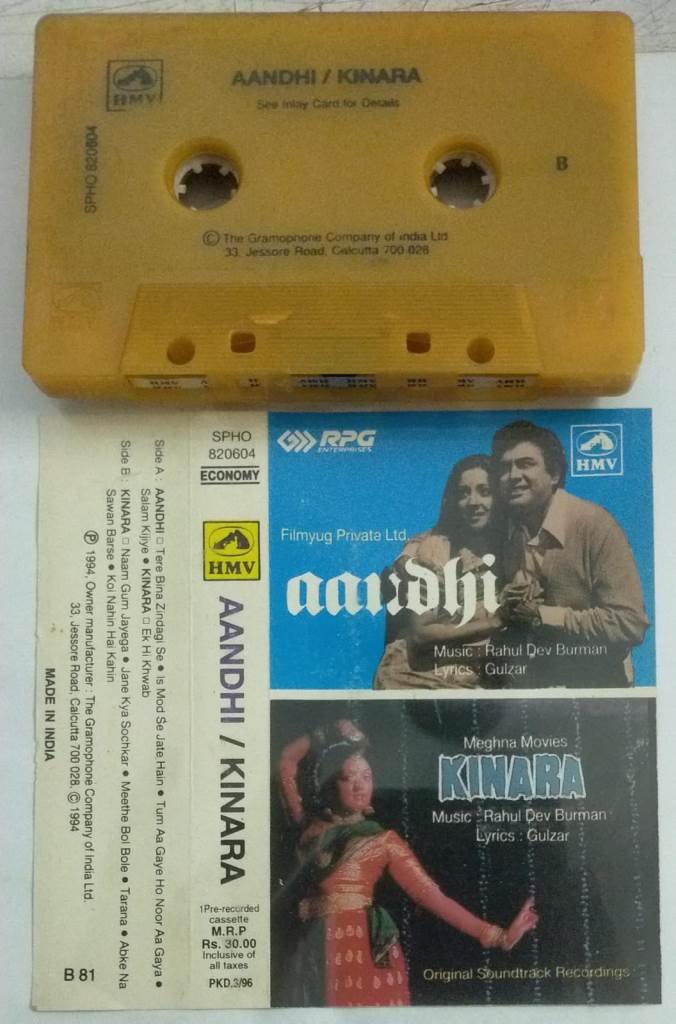 Aandhi- Kinara Hindi film songs Audio Cassette - MOSSYMART