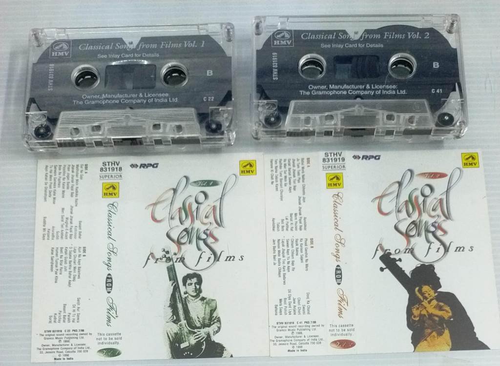 Classical songs from Hindi Films Vol 1 & Vol 2 Audio Cassette (set of 2 ...
