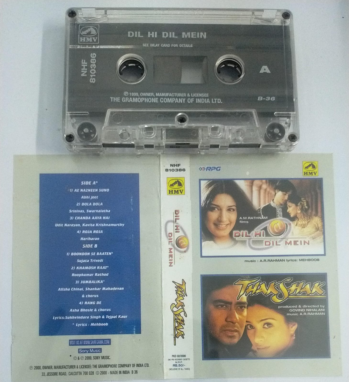 Dil Hi Dil Mein - Tukshak Hindi Film songs Audio Cassette - MOSSYMART