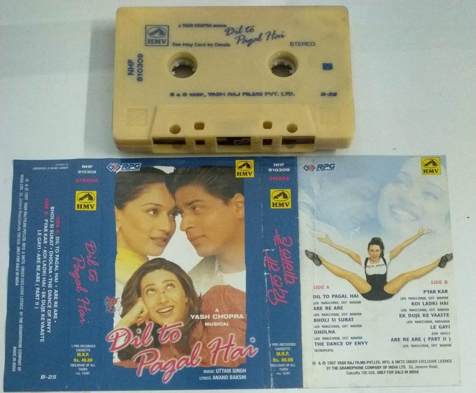Dil to Pagal Hai Hindi Film songs Audio Cassette - MOSSYMART