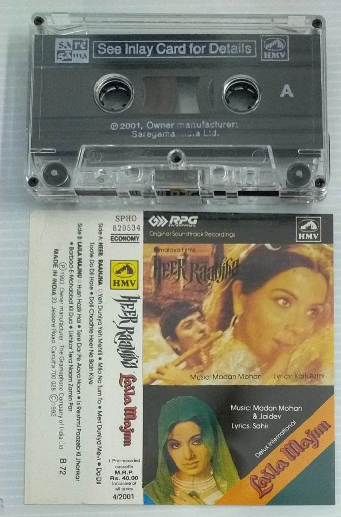 Heer Raanjha- Laila Majnu Hindi film Songs Audio Cassette - MOSSYMART