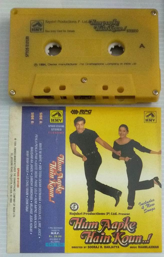 Hum Aapke Hain Koun Hindi film Songs Audio Cassette - MOSSYMART