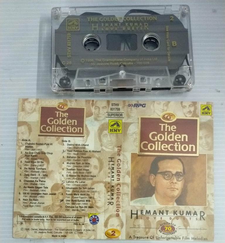 The Golden Collection Hemant Kumar Hindi Film songs Audio Cassette ...
