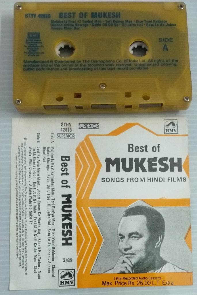 Best of Mukesh Hindi Film songs Audio Cassette - MOSSYMART